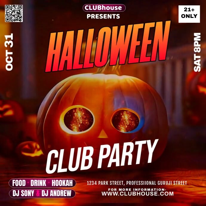 Halloween party Template | PosterMyWall