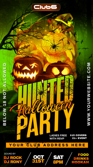 Halloween party Template | PosterMyWall