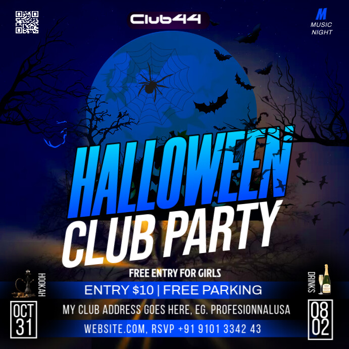 Halloween party Template | PosterMyWall
