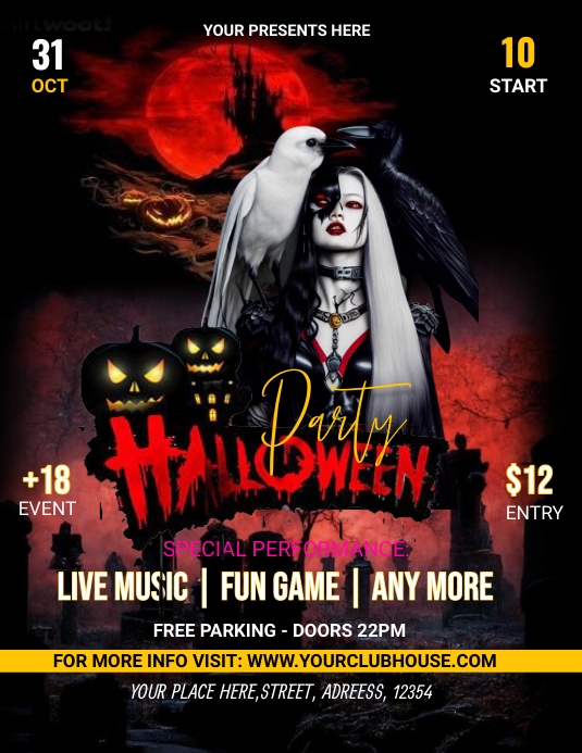 HALLOWEEN PARTY Template | PosterMyWall
