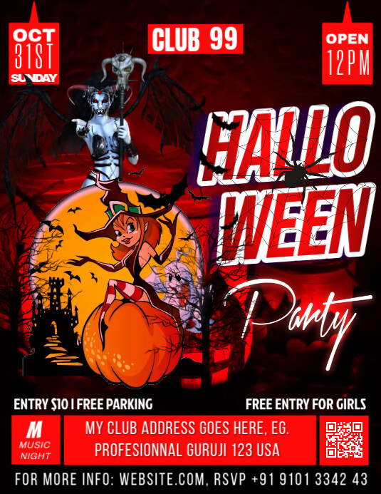 Halloween party Template | PosterMyWall