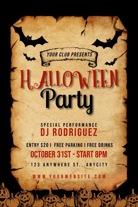 Halloween Party Template | PosterMyWall