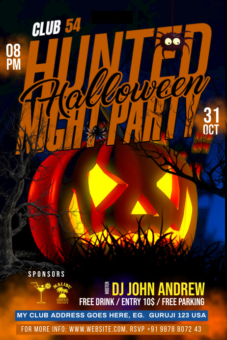 Halloween party Template | PosterMyWall