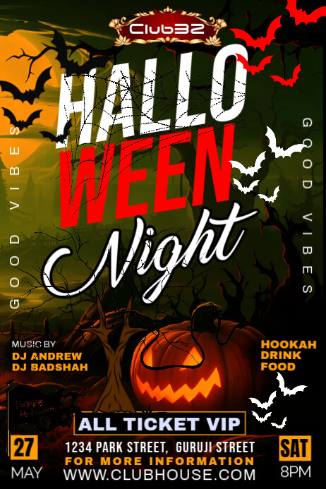 Halloween party Template | PosterMyWall