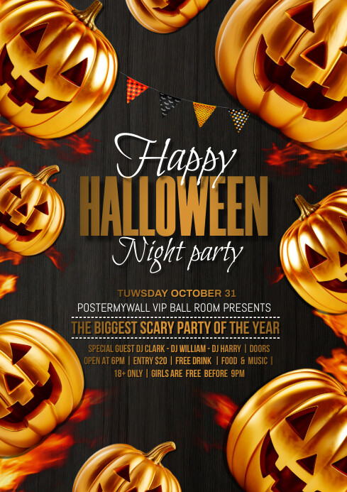 Halloween party Template | PosterMyWall