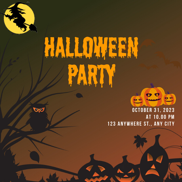 HALLOWEEN PARTY Template | PosterMyWall