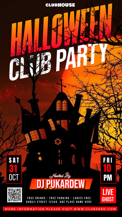 Halloween party Template | PosterMyWall