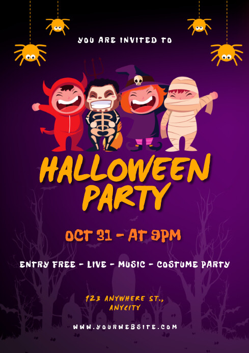 Halloween Party Template | PosterMyWall