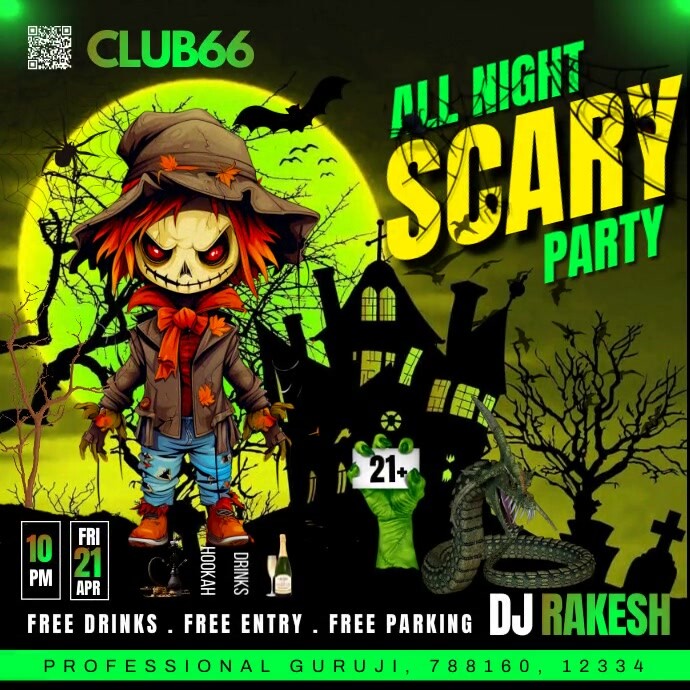 Halloween party Template | PosterMyWall