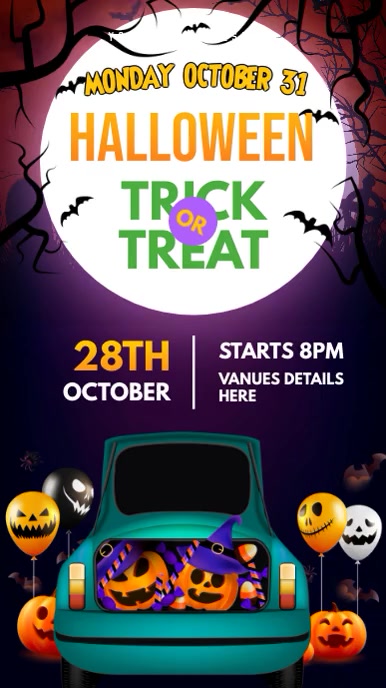 Halloween party Digital Display Template | PosterMyWall