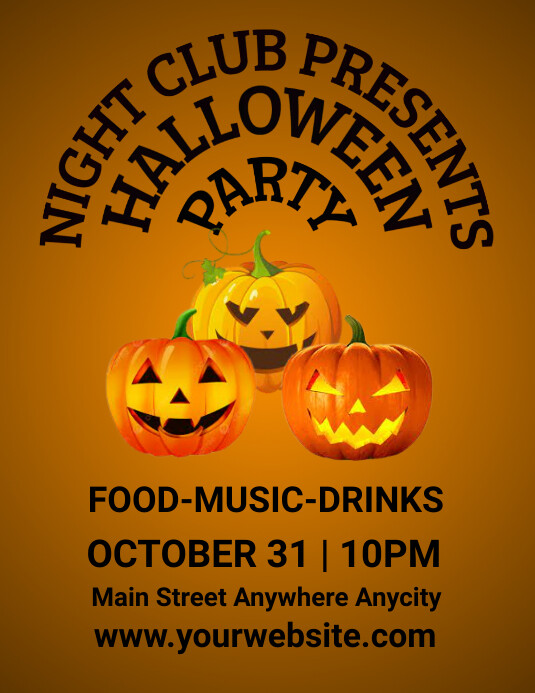 Copy of halloween party event flyer & party posters | PosterMyWall