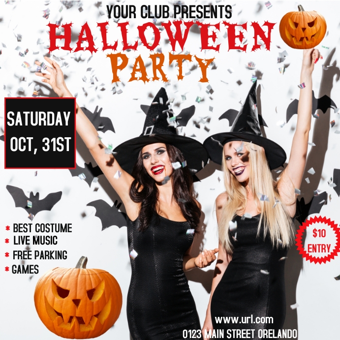 Halloween party event flyer Template | PosterMyWall