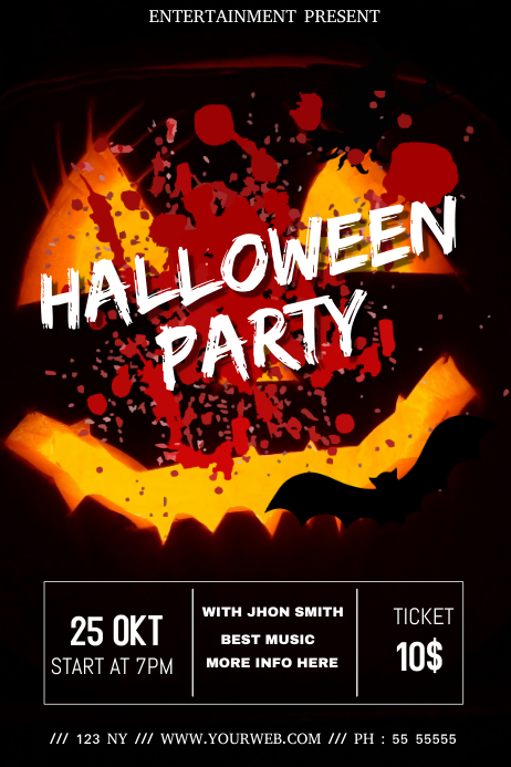 Brosur Templat Selebaran Acara Pesta Halloween | PosterMyWall