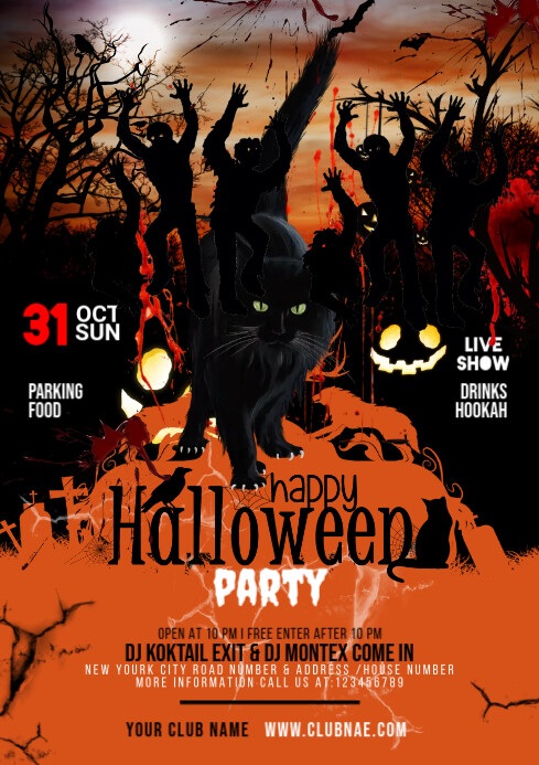 Halloween Party Flyer Template | PosterMyWall