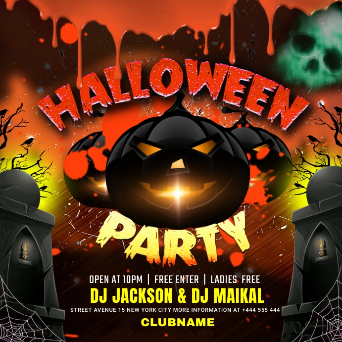 halloween party flyer Template | PosterMyWall