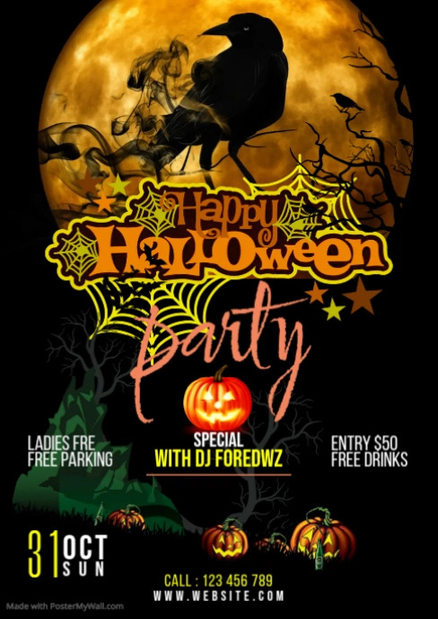 Halloween Party Flyer Template | PosterMyWall
