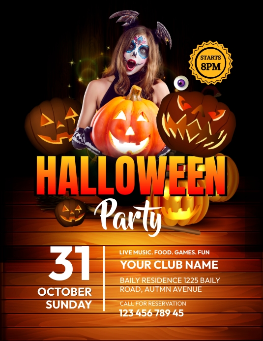 Halloween party Flyer Template | PosterMyWall