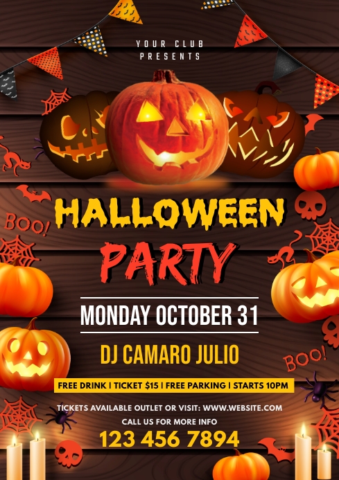Halloween party Flyer Template | PosterMyWall
