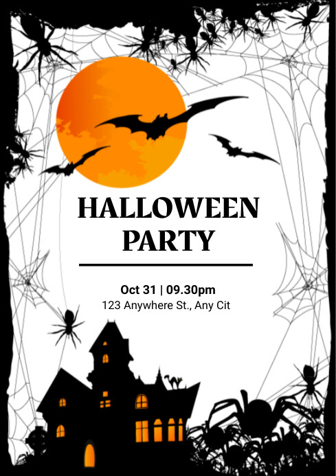 Copy of Halloween party flyer | PosterMyWall