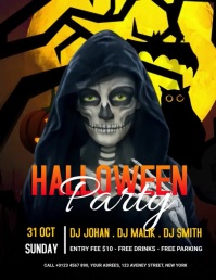 Halloween dance party flyer template video | PosterMyWall