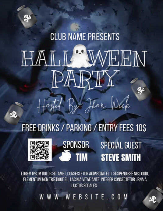 Plantilla de Halloween party flyer | PosterMyWall