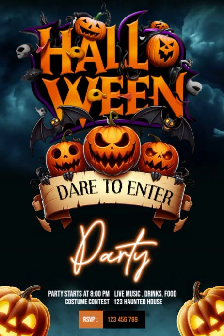 halloween party flyer Template | PosterMyWall