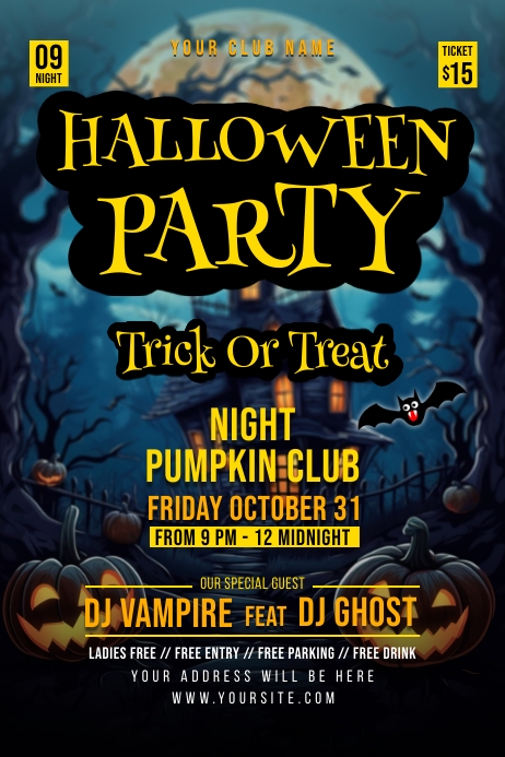 Copy of Halloween Party Flyer or Poster Template | PosterMyWall