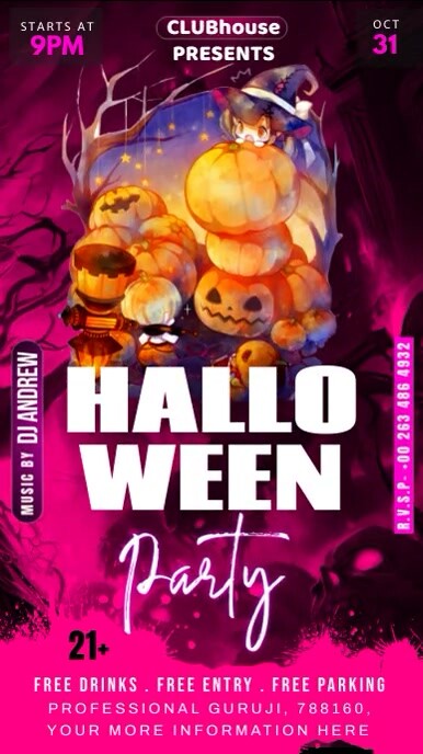 Halloween Party Flyers Template | PosterMyWall