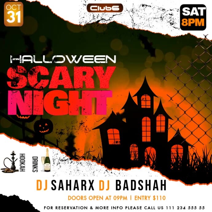 Halloween Party Flyers Template | PosterMyWall