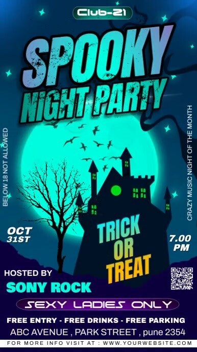 Halloween Party Flyers Template | PosterMyWall