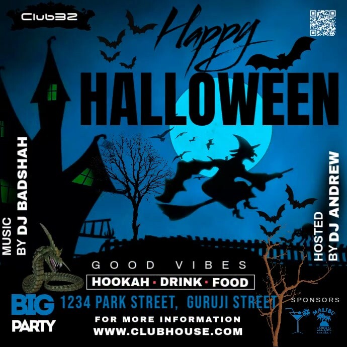 Halloween Party Flyers Template | PosterMyWall
