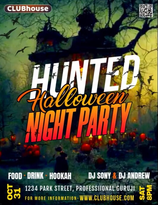 Halloween Party Flyers Template | PosterMyWall