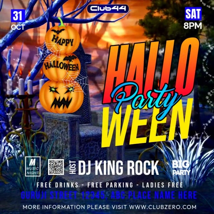 Halloween Party Flyers Template | PosterMyWall