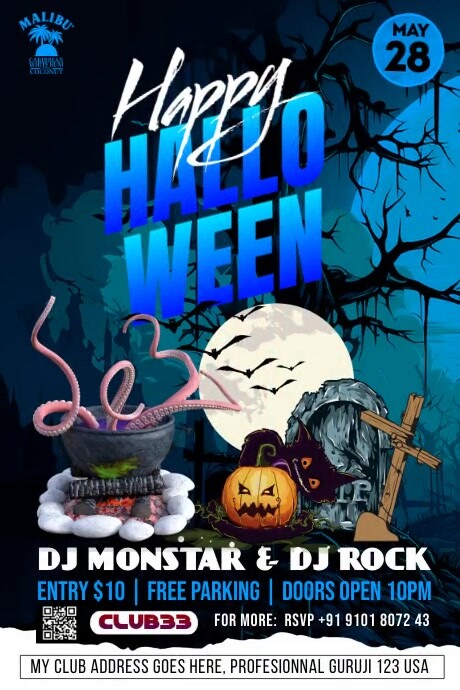 Halloween Party Flyers Template | PosterMyWall
