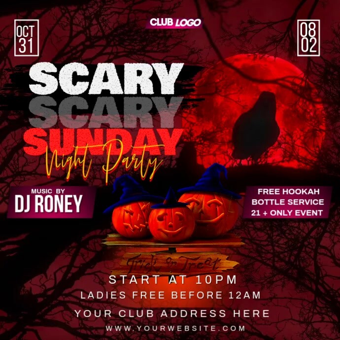 Halloween Party Flyers Template | PosterMyWall