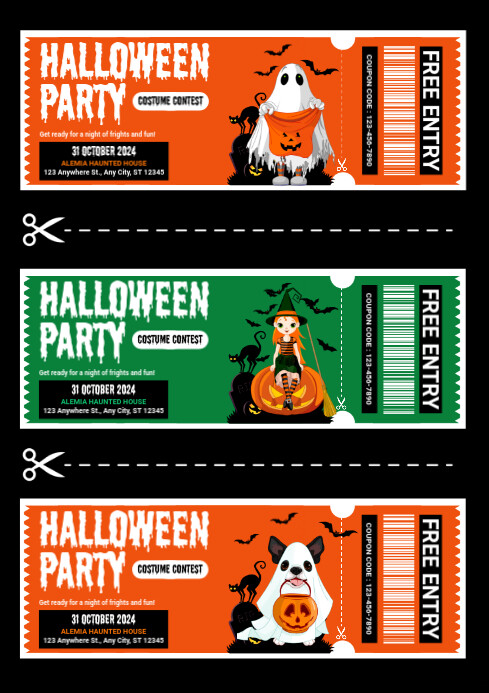 Halloween party Gift Coupon Template | PosterMyWall