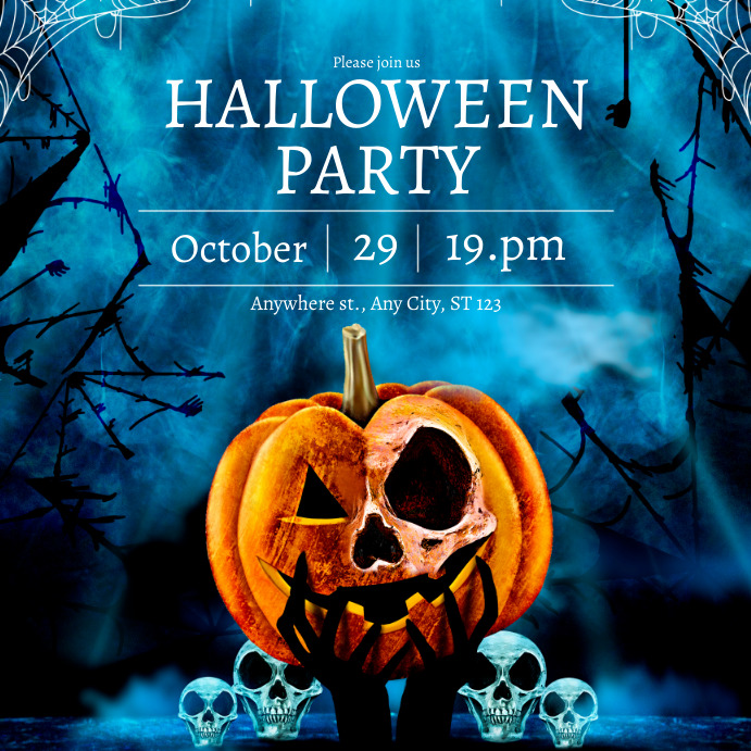 Halloween Party Invitation 2022 Template | PosterMyWall