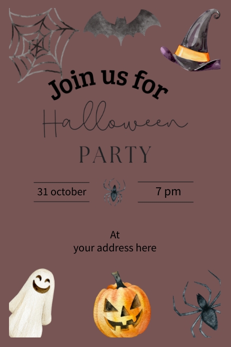 Halloween party invitation Template | PosterMyWall