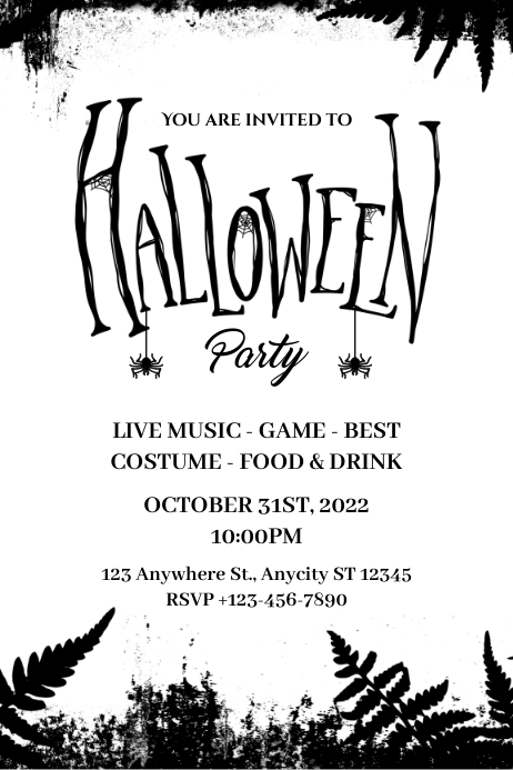 Halloween Party Invitation Template | PosterMyWall