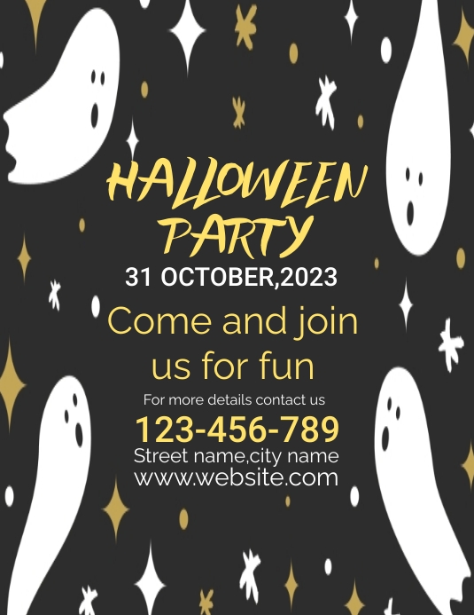 Halloween party invitation flyer,scare poster Template | PosterMyWall