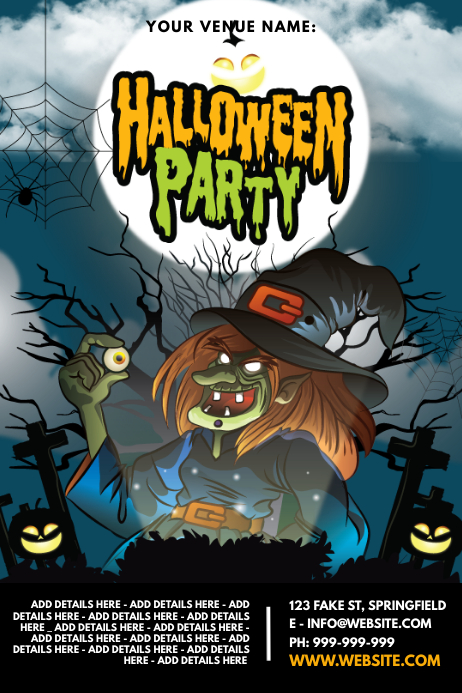 Halloween Party Poster Template | PosterMyWall