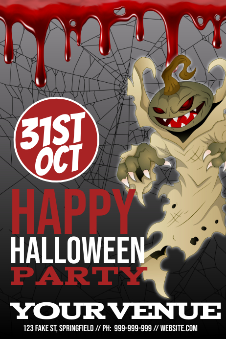 Halloween Party Poster Template | PosterMyWall