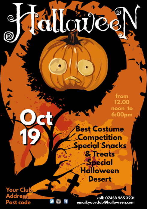 Halloween Party Poster Template | PosterMyWall