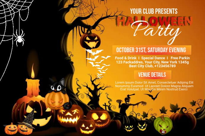 Halloween Party Poster Template | PosterMyWall