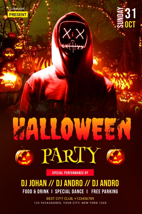 Halloween Party Poster Template | PosterMyWall