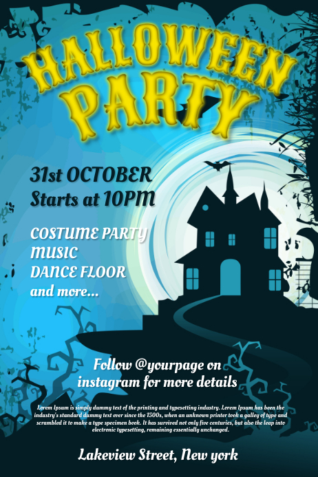 Halloween party poster Template | PosterMyWall