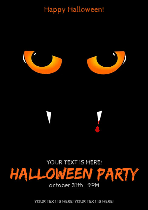 HALLOWEEN PARTY POSTER Template | PosterMyWall