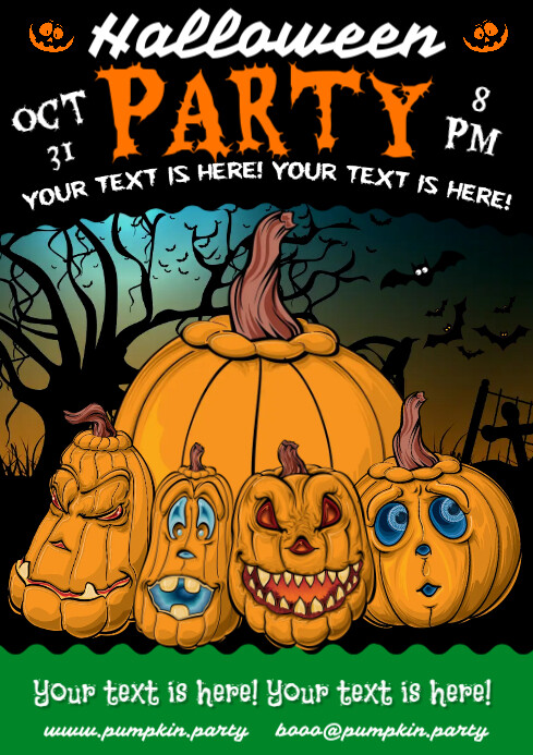 HALLOWEEN PARTY POSTER Template | PosterMyWall