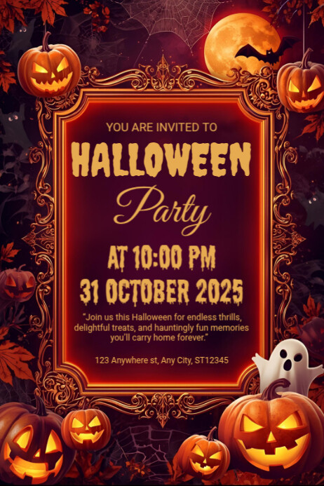 Halloween Party Poster Template 2025 | PosterMyWall