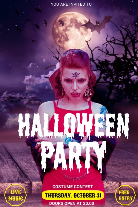 HALLOWEEN PARTY POSTER TEMPLATE | PosterMyWall